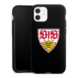 DeinDesign iPhone 12 Handy Silikon H&uuml;lle Case schwarz Handyh&uuml;lle Coat Of Arms Vfb Stuttgart Official Licensed Product