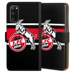 DeinDesign Galaxy S20 Handy Klapph&uuml;lle Handyh&uuml;lle aus Kunst Leder schwarz Flip Case Official Licensed Product 1. Fc K&ouml;ln Logo Sideflip mit Lasche