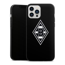 DeinDesign iPhone 13 Pro Max Handy Silikon H&uuml;lle Case schwarz Handyh&uuml;lle Borussia M&ouml;nchengladbach Gladbach Coat Of Arms