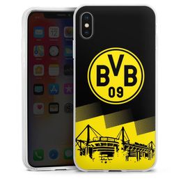 DeinDesign iPhone Xs Max Handy Silikon H&uuml;lle Case transparent Handyh&uuml;lle Borussia Dortmund Stadium Bvb Silikon Case