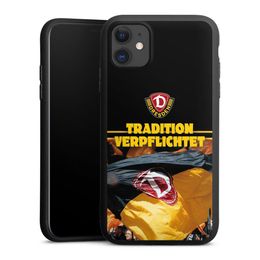 DeinDesign iPhone 11 Handy Premium Silikon H&uuml;lle Handyh&uuml;lle schwarz Case Sgd Sg Dynamo Dresden Merchandise Silikon Premium Case