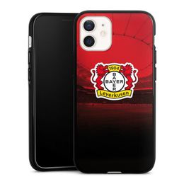 DeinDesign iPhone 12 mini Handy Silikon H&uuml;lle Case schwarz Handyh&uuml;lle Bayer 04 Leverkusen Official Licensed Product Stadium