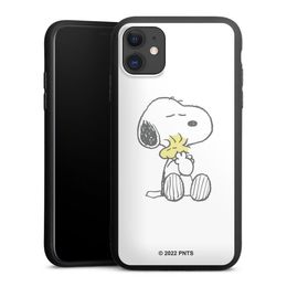 DeinDesign iPhone 11 Handy Premium Silikon H&uuml;lle Handyh&uuml;lle schwarz Case Peanuts Love Snoopy Silikon Premium Case
