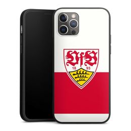 DeinDesign iPhone 12 Pro Handy Premium Silikon H&uuml;lle Handyh&uuml;lle schwarz Case Vfb Stuttgart Official Licensed Product Logo Silikon Premium Case