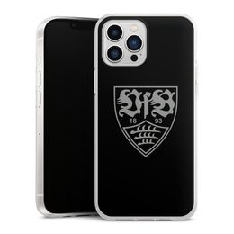 DeinDesign iPhone 13 Pro Max Handy Silikon H&uuml;lle Case transparent Handyh&uuml;lle Official Licensed Product Vfb Stuttgart Logo Silikon Case
