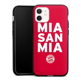 DeinDesign iPhone 12 Handy Silikon H&uuml;lle Case schwarz Handyh&uuml;lle Fcb Mia San Mia Fc Bayern M&uuml;nchen