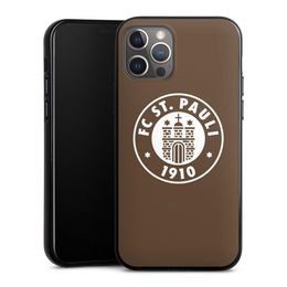 DeinDesign iPhone 12 Pro Handy Silikon H&uuml;lle Case schwarz Handyh&uuml;lle Official Licensed Product Coat Of Arms Fc St. Pauli