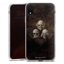 DeinDesign iPhone Xr Handy Silikon H&uuml;lle Case transparent Handyh&uuml;lle Gothic Art Skulls Silikon Case