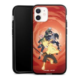 DeinDesign iPhone 12 mini Handy Silikon H&uuml;lle Case schwarz Handyh&uuml;lle Sasuke Sakura Naruto Shippuden