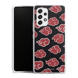 DeinDesign Galaxy A53 5G Handy Silikon H&uuml;lle Case wei&szlig; Handyh&uuml;lle Akatsuki Pattern Naruto Shippuden Silikon Case