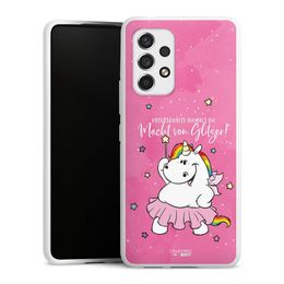 DeinDesign Galaxy A53 5G Handy Silikon H&uuml;lle Case wei&szlig; Handyh&uuml;lle Pummeleinhorn Pummel & Friends Official Licensed Product Silikon Case