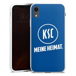 DeinDesign iPhone Xr Handy Silikon H&uuml;lle Case wei&szlig; Handyh&uuml;lle Karlsruher Sc Statement Ksc Silikon Case