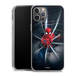 DeinDesign iPhone 12 Pro Max Handy Silikon H&uuml;lle Case transparent Handyh&uuml;lle Kinofilm Marvel Spiderman Silikon Case