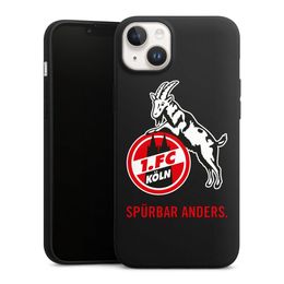 DeinDesign iPhone 14 Handy Premium Silikon H&uuml;lle Handyh&uuml;lle schwarz Case Official Licensed Product Transparent 1. Fc K&ouml;ln Silikon Premium Case