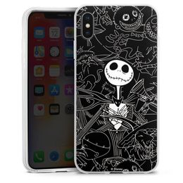 DeinDesign iPhone Xs Max Handy Silikon H&uuml;lle Case transparent Handyh&uuml;lle Disney Nightmare Before Christmas Halloween Silikon Case