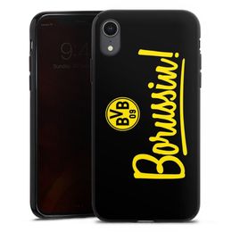 DeinDesign iPhone Xr Handy Silikon H&uuml;lle Case schwarz Handyh&uuml;lle Borussia Dortmund Bvb Soccer