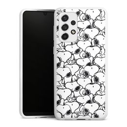 DeinDesign Galaxy A33 5G Handy Silikon H&uuml;lle Case wei&szlig; Handyh&uuml;lle Muster Snoopy Peanuts Silikon Case