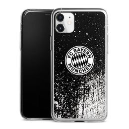DeinDesign iPhone 11 Handy Slim Case Silikon Handyh&uuml;lle transparent H&uuml;lle extra d&uuml;nn Official Licensed Product Fcb Fc Bayern M&uuml;nchen Silikon Slim Case