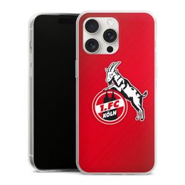 DeinDesign iPhone 15 Pro Max Handy Silikon H&uuml;lle Case transparent Handyh&uuml;lle 1. Fc K&ouml;ln Effzeh Official Licensed Product Silikon Case