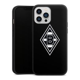 DeinDesign iPhone 13 Pro Max Handy Premium Silikon H&uuml;lle Handyh&uuml;lle schwarz Case Borussia M&ouml;nchengladbach Gladbach Coat Of Arms Silikon Premium Case