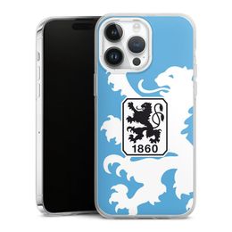 DeinDesign iPhone 14 Pro Max Handy Silikon H&uuml;lle Case transparent Handyh&uuml;lle Coat Of Arms Tsv 1860 M&uuml;nchen Official Licensed Product Silikon Case