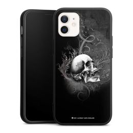 DeinDesign iPhone 12 mini Handy Premium Silikon H&uuml;lle Handyh&uuml;lle schwarz Case Gothic Skull Skulls Silikon Premium Case