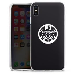 DeinDesign iPhone Xs Max Handy Silikon H&uuml;lle Case transparent Handyh&uuml;lle Logo Eintracht Frankfurt Eagle Silikon Case