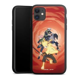 DeinDesign iPhone 11 Handy Premium Silikon H&uuml;lle Handyh&uuml;lle schwarz Case Sasuke Naruto Shippuden Sakura Silikon Premium Case