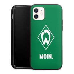 DeinDesign iPhone 12 Handy Premium Silikon H&uuml;lle Handyh&uuml;lle schwarz Case Official Licensed Product Moin Sv Werder Bremen Silikon Premium Case