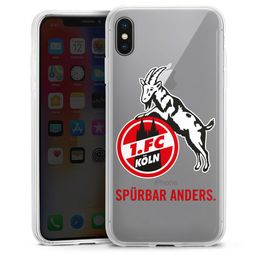 DeinDesign iPhone Xs Max Handy Silikon H&uuml;lle Case transparent Handyh&uuml;lle Official Licensed Product Transparent 1. Fc K&ouml;ln Silikon Case