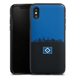 DeinDesign iPhone X Handy Silikon H&uuml;lle Case schwarz Handyh&uuml;lle Hsv Skyline Hamburg