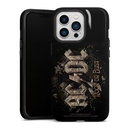 DeinDesign iPhone 13 Pro Handy Panzer Handyh&uuml;lle robuste Outdoor H&uuml;lle Schutzh&uuml;lle gl&auml;nzend Official Licensed Product Rock Or Bust Acdc Tough Case