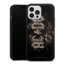 DeinDesign iPhone 13 Pro Max Handy Premium Silikon H&uuml;lle Handyh&uuml;lle schwarz Case Official Licensed Product Rock Or Bust Acdc Silikon Premium Case