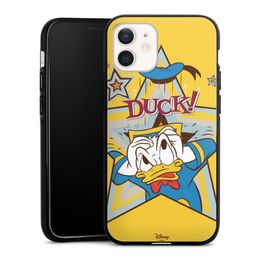 DeinDesign iPhone 12 Handy Silikon H&uuml;lle Case schwarz Handyh&uuml;lle Donald Duck Disney Official Licensed Product