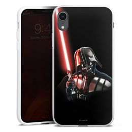 DeinDesign iPhone Xr Handy Silikon H&uuml;lle Case wei&szlig; Handyh&uuml;lle Merchandise Darth Vader Star Wars Silikon Case