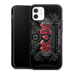DeinDesign iPhone 12 mini Handy Premium Silikon H&uuml;lle Handyh&uuml;lle schwarz Case Merchandise Black Ice Acdc Silikon Premium Case