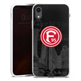 DeinDesign iPhone Xr Handy Silikon H&uuml;lle Case wei&szlig; Handyh&uuml;lle Official Licensed Product Logo Fortuna D&uuml;sseldorf Silikon Case