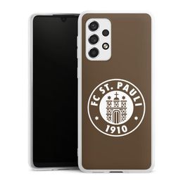 DeinDesign Galaxy A33 5G Handy Silikon H&uuml;lle Case transparent Handyh&uuml;lle Fc St. Pauli Official Licensed Product Coat Of Arms Silikon Case