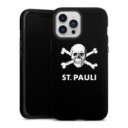 DeinDesign iPhone 13 Pro Max Handy Panzer Handyh&uuml;lle robuste Outdoor H&uuml;lle Schutzh&uuml;lle matt Totenkopf Fc St. Pauli Official Licensed Product Tough Case