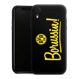 DeinDesign iPhone Xr Handy Premium Silikon H&uuml;lle Handyh&uuml;lle schwarz Case Borussia Dortmund Bvb Soccer Silikon Premium Case
