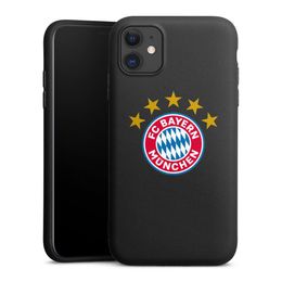 DeinDesign iPhone 11 Handy Premium Silikon H&uuml;lle Handyh&uuml;lle schwarz Case Fc Bayern M&uuml;nchen Fcb Star Silikon Premium Case