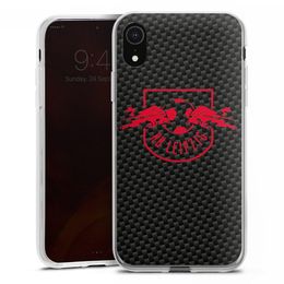 DeinDesign iPhone Xr Handy Silikon H&uuml;lle Case transparent Handyh&uuml;lle Rb Leipzig Official Licensed Product Carbon Silikon Case