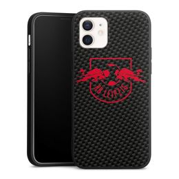 DeinDesign iPhone 12 Handy Premium Silikon H&uuml;lle Handyh&uuml;lle schwarz Case Rb Leipzig Official Licensed Product Carbon Silikon Premium Case