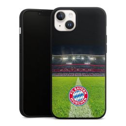 DeinDesign iPhone 14 Handy Premium Silikon H&uuml;lle Handyh&uuml;lle schwarz Case Stadium Fc Bayern M&uuml;nchen Fcb Silikon Premium Case