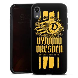 DeinDesign iPhone Xr Handy Silikon H&uuml;lle Case schwarz Handyh&uuml;lle Sg Dynamo Dresden Statement Sgd