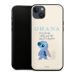 DeinDesign iPhone 14 Plus Handy Silikon H&uuml;lle Case schwarz Handyh&uuml;lle Lilo & Stitch Disney Official Licensed Product