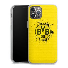 DeinDesign iPhone 12 Pro Max Handy Silikon H&uuml;lle Case transparent Handyh&uuml;lle Bvb Official Licensed Product Borussia Dortmund Silikon Case