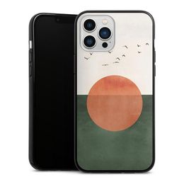 DeinDesign iPhone 13 Pro Max Handy Silikon H&uuml;lle Case schwarz Handyh&uuml;lle Sunshine Bird Sunset