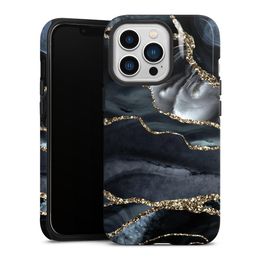 DeinDesign iPhone 13 Pro Handy Panzer Handyh&uuml;lle robuste Outdoor H&uuml;lle Schutzh&uuml;lle gl&auml;nzend Marble Trends Glitzer Tough Case