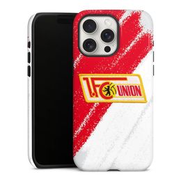 DeinDesign iPhone 15 Pro Max Handy Panzer Handyh&uuml;lle robuste Outdoor H&uuml;lle Schutzh&uuml;lle gl&auml;nzend 1. Fc Union Berlin Logo Official Licensed Product Tough Case